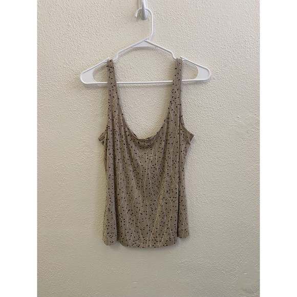 Alex Evenings | Tops | Vintage Alex Evenings Beige Black Leaf Glitter ...